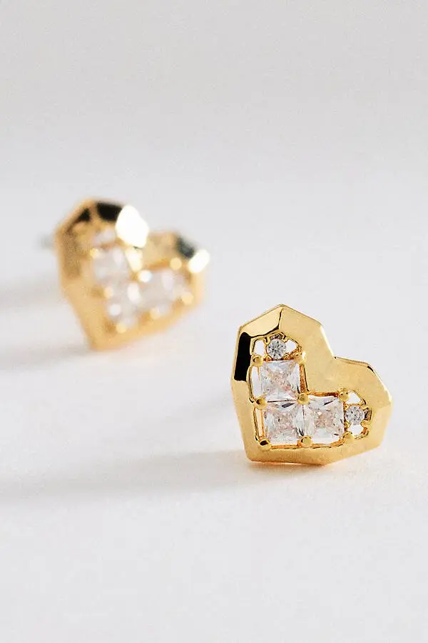 Anthropologie Icon Stud Earrings - Heart