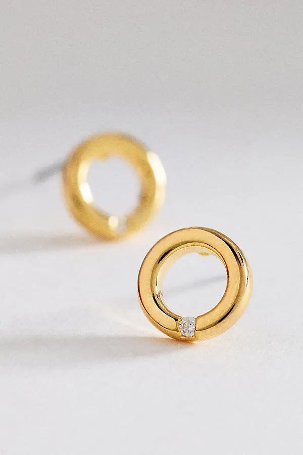 Anthropologie Icon Stud Earrings - Open Circle Post