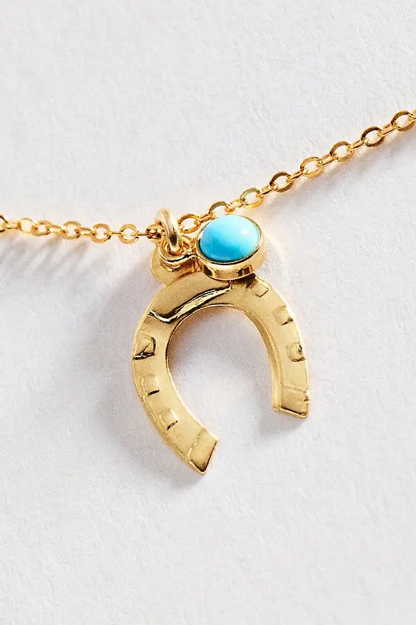 SET & STONES Horseshoe Pendant Necklace