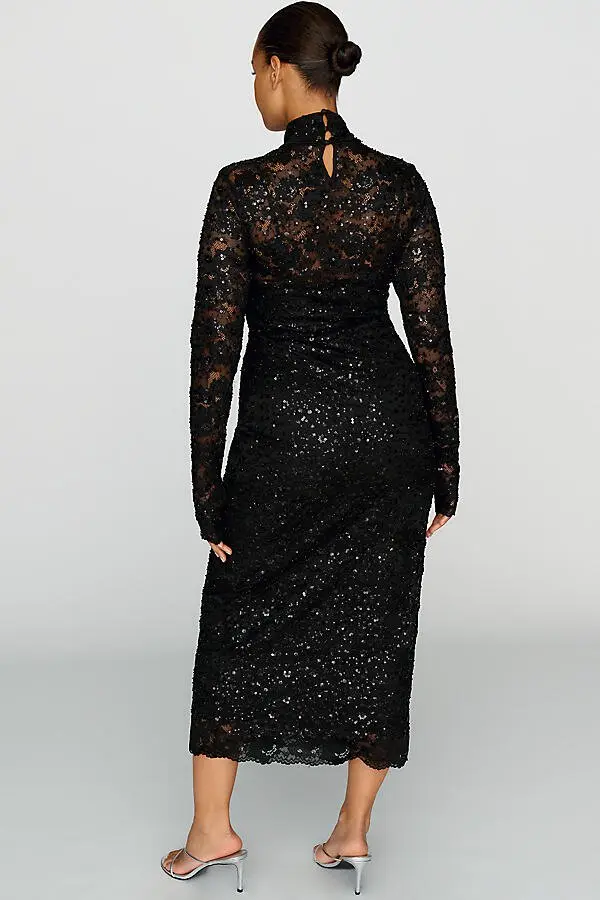 AFRM Shailene Maxi Dress - Black Pattern
