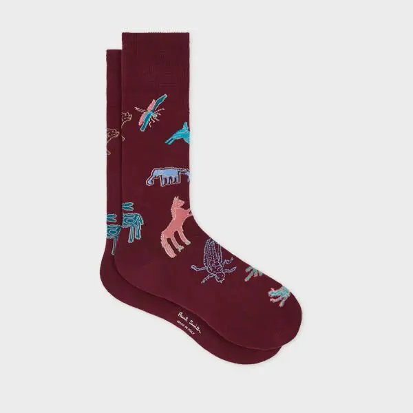 Paul Smith Patterned Socks - Red