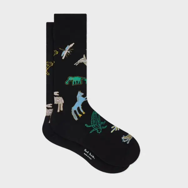 Paul Smith Cotton-blend Crew Socks - Black