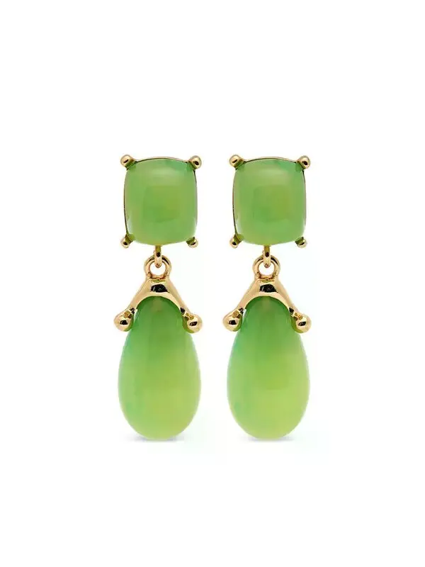 KENNETH JAY LANE Clip-on Drop Earrings - Green