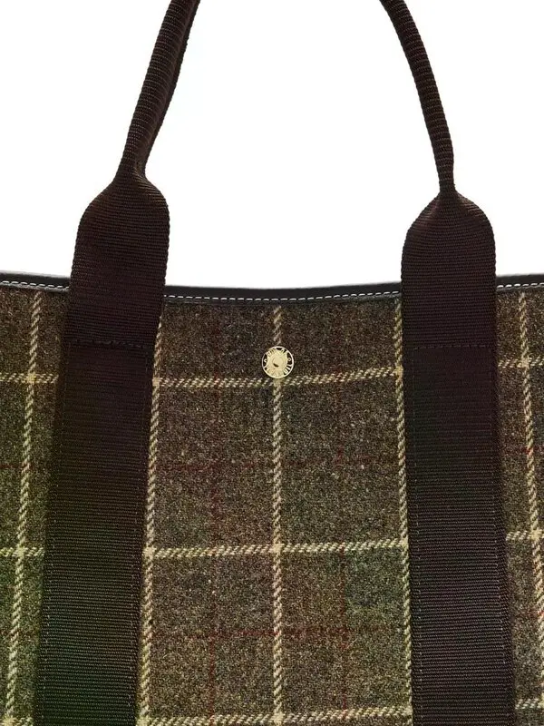 Rue De Verneuil Checked Wool Tote Bag