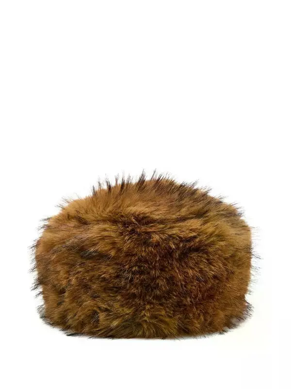 Lack Of Color Babushka Faux Fur Hat - Brown