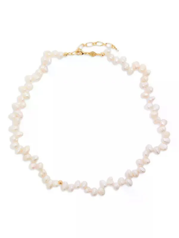 Anni Lu Pearly Drop Pearl Necklace - Gold