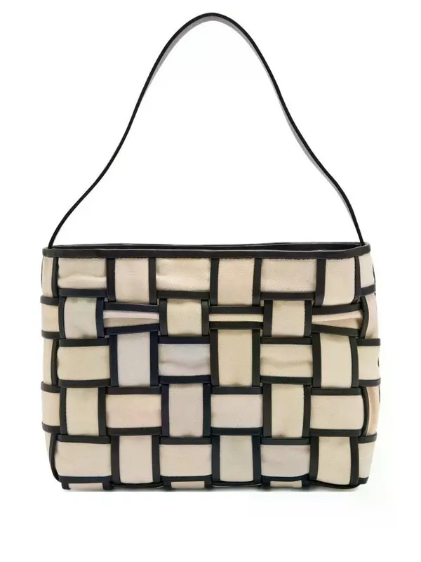ST. AGNI Border Woven Tote Bag