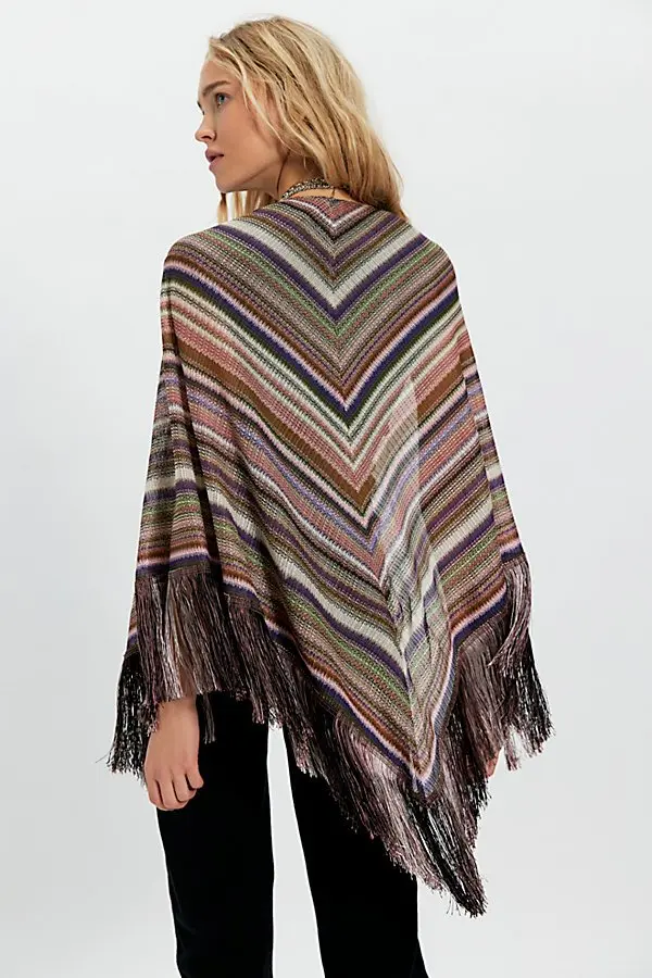 Anna Sui Fringe Stripe Shawl
