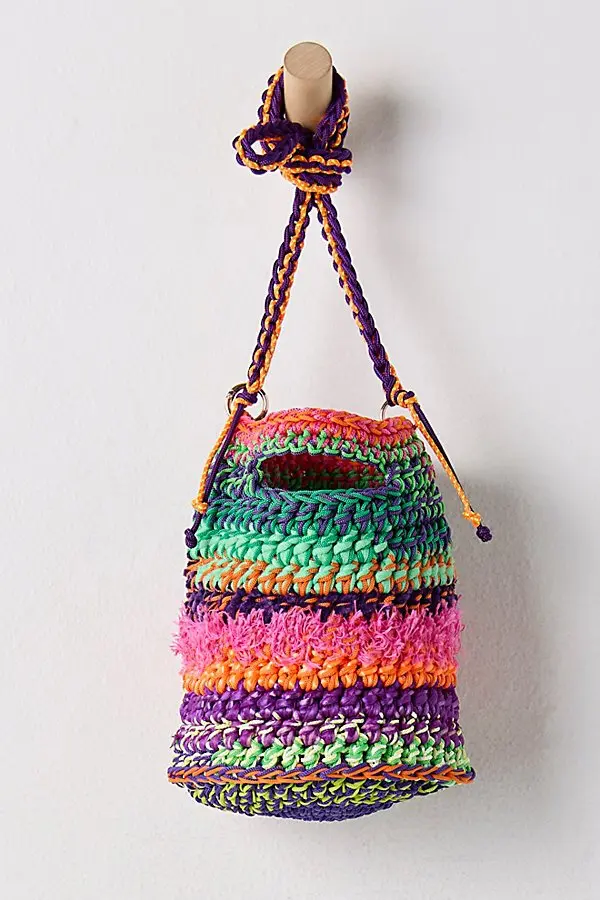 SHAREYOURLUCE Happiness Crochet Shoulder Bag