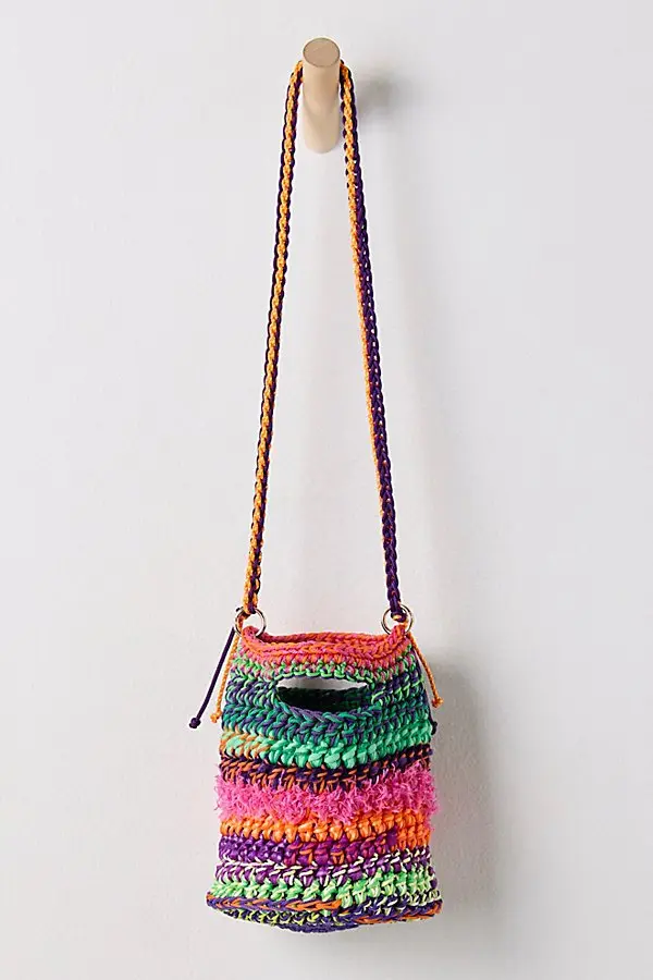 SHAREYOURLUCE Happiness Crochet Shoulder Bag