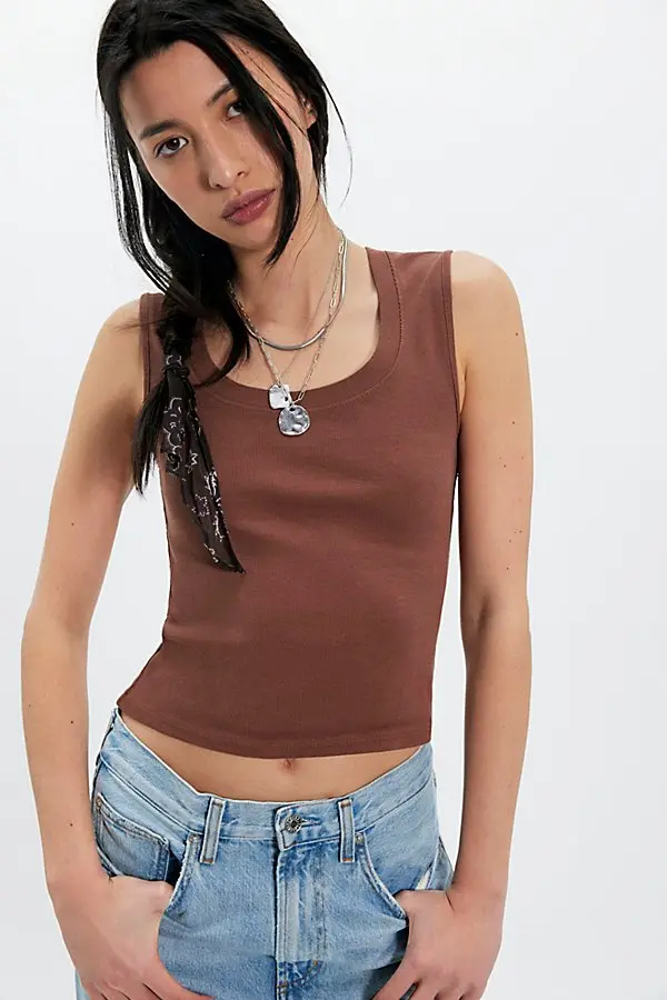 Free People We The Free Ballad Reversible Tank - Mink