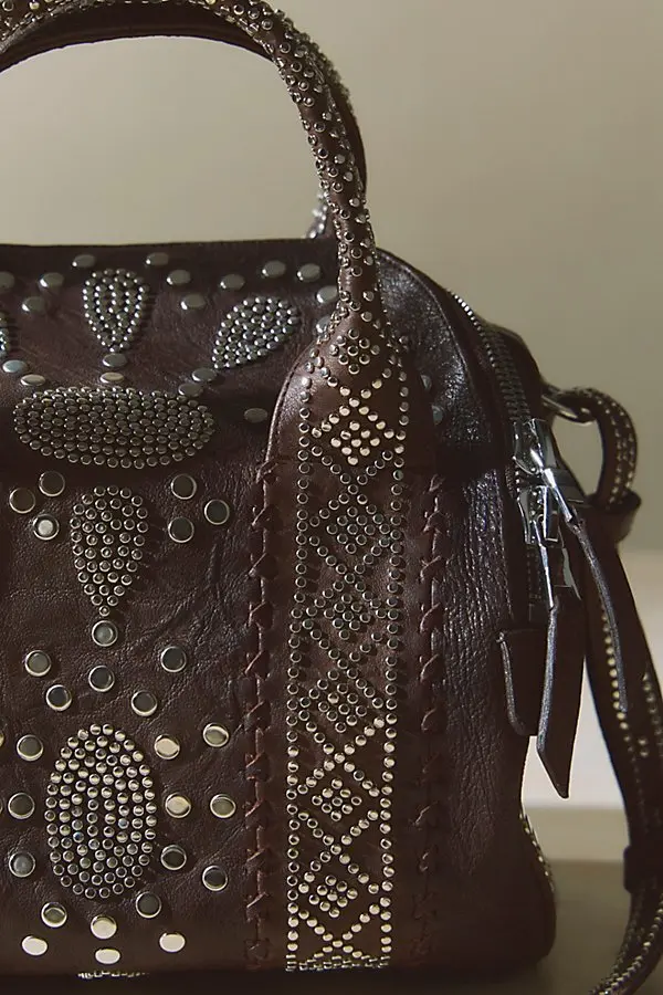 CHRISTIANSEN Studded Bowler Bag
