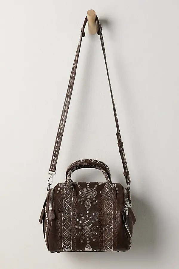 CHRISTIANSEN Studded Bowler Bag