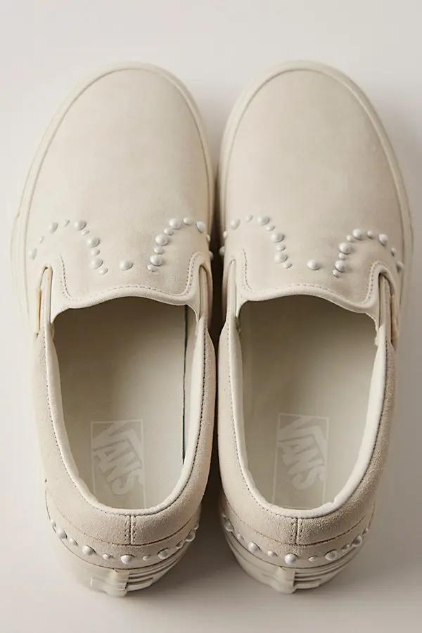 VANS Pearl Platform Slip-ons - Marshmallow