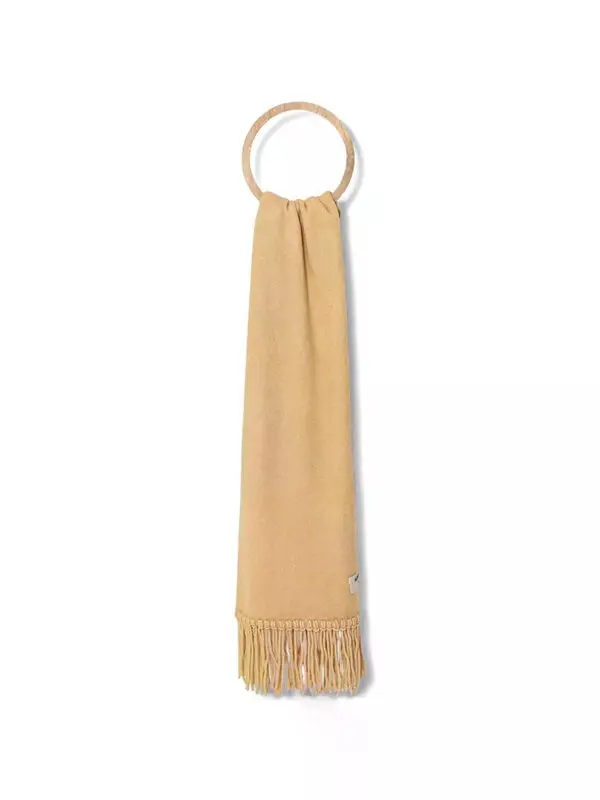 Patrizia Pepe Fringed Knitted Scarf - Neutrals