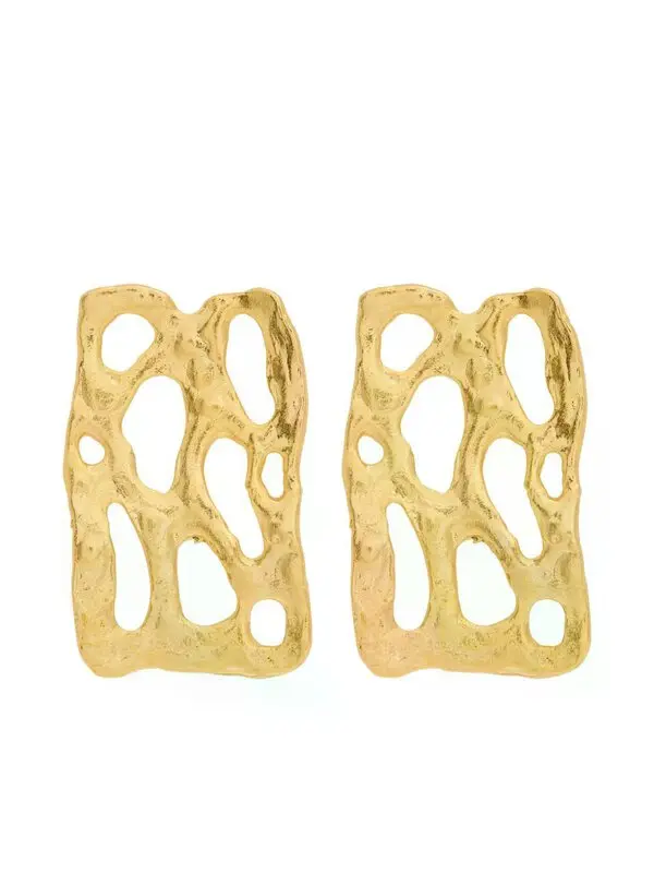 LYNYER Mystic Embossed Geometric Earrings - Gold
