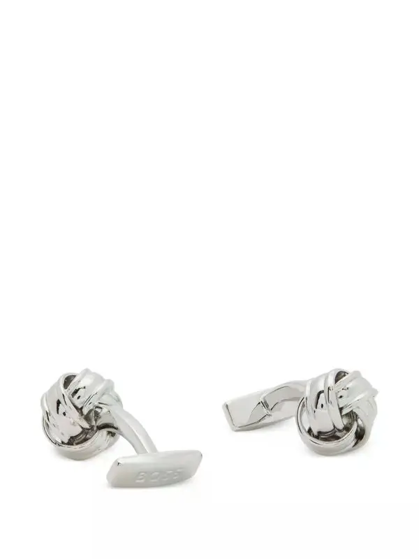 BOSS Knotted Cufflinks - Silver