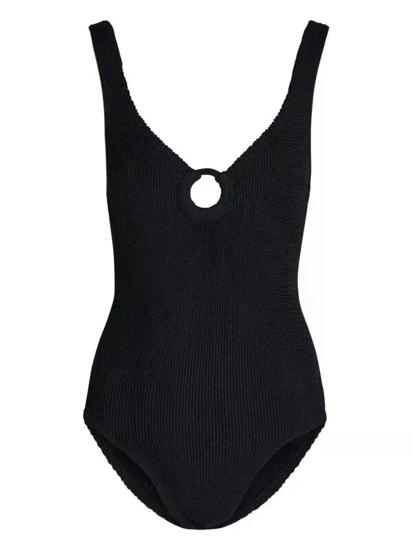 Hunza G Cenile Ring One-piece Swimsuit - Black