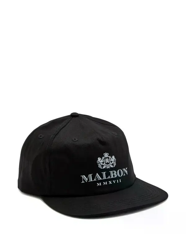 MALBON Logo Monarch Snapback Cap - Black