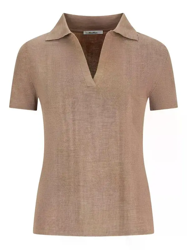 Max Mara V-neck Knit Top - Brown
