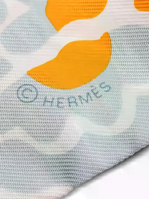 Hermès 2010s Bingata Ribbon Silk Scarf