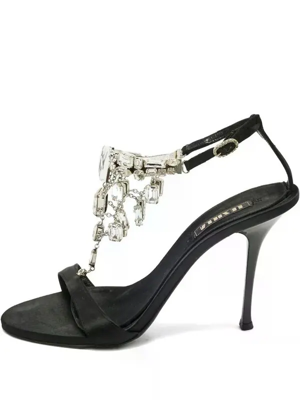 LE SILLA T-strap Crystal Embellished Sandals