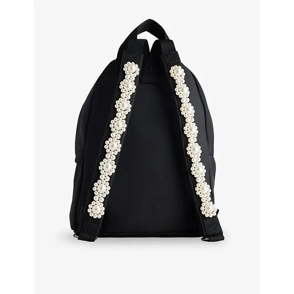 Simone Rocha Bow-front Beaded Straps Nylon Backpack