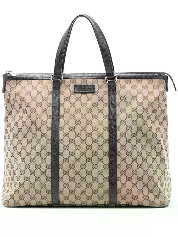Gucci Gg Canvas Tote Bag - Brown