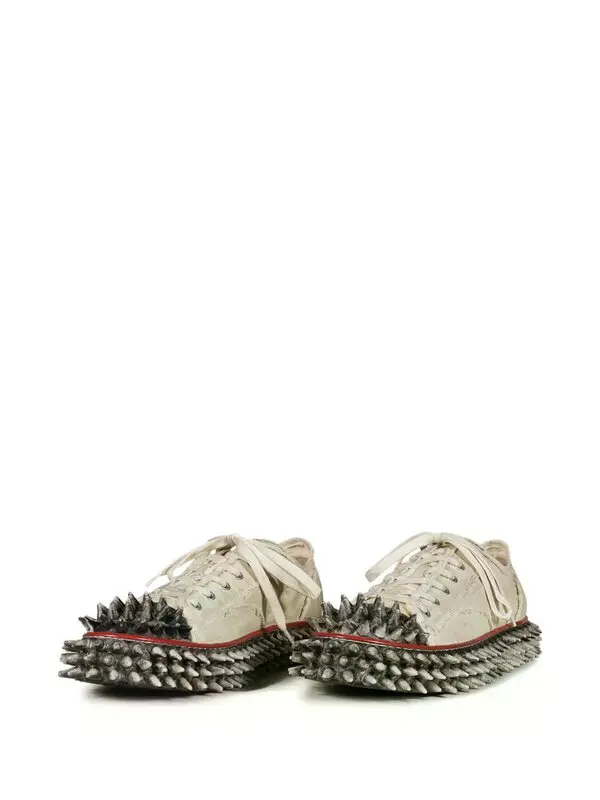 DOUBLET Dirty Spike Toe Sneakers - Neutrals