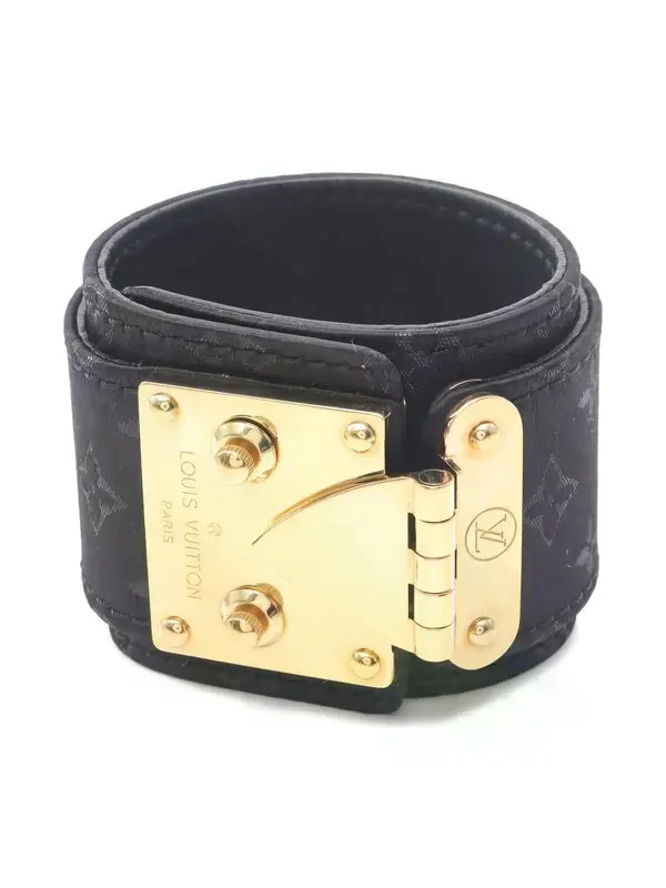 LOUIS VUITTON 2000s Monogrammed Bracelet - Black