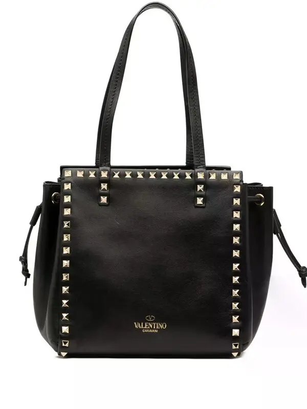 Valentino Garavani 2000-2017 Leather Rockstud Drawstring Tote Bag