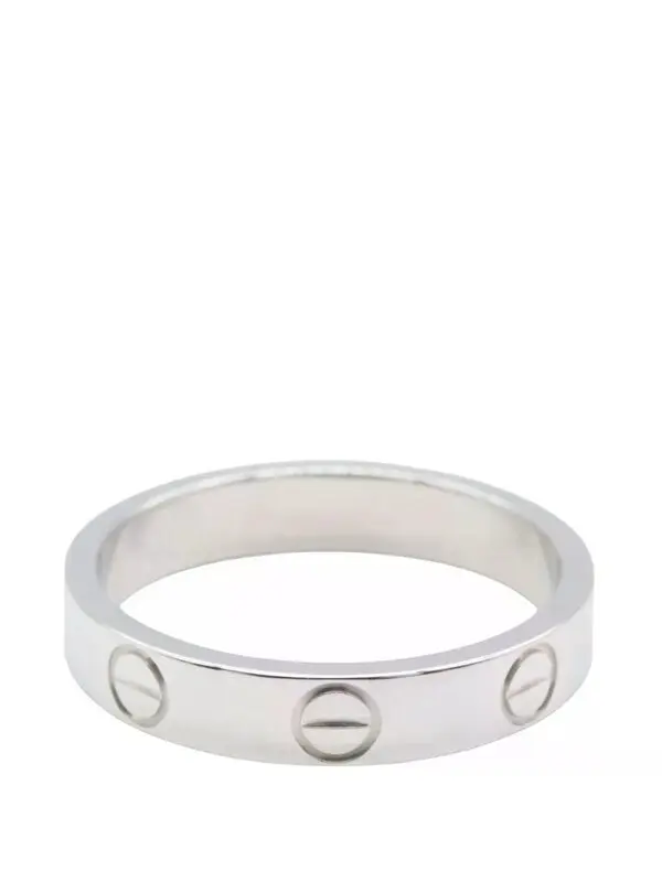 CARTIER 18k White Gold Small Love Ring - Silver
