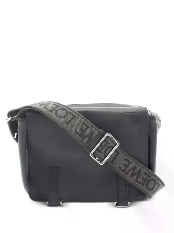 Loewe 2000s Xs Military Leather Shoulder Bag - Black