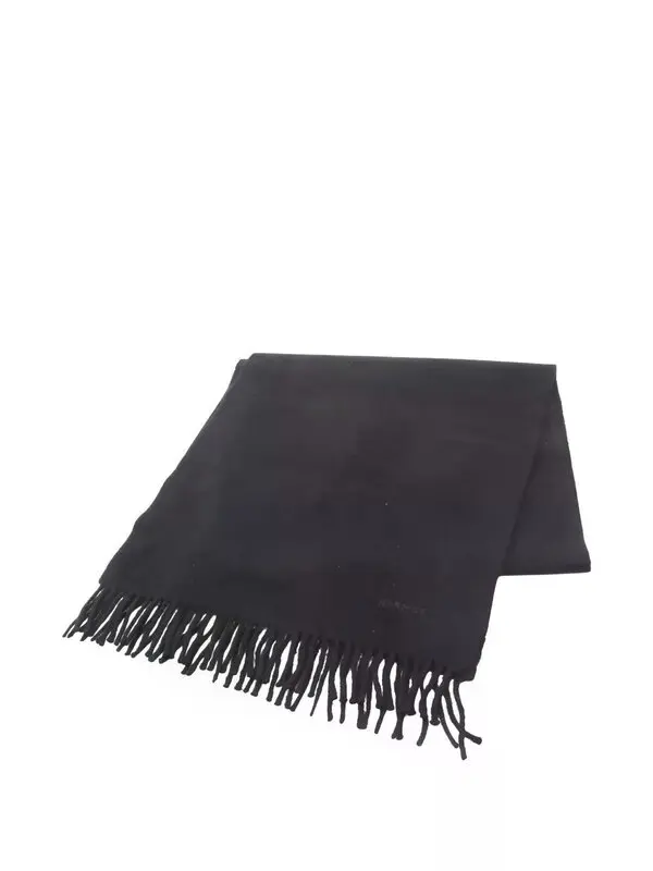Hermès 2010s Cashmere Fringed Scarf - Black