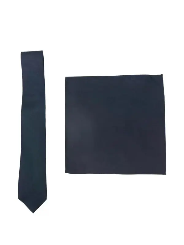 REMUS UOMO Textured Tie Set - Blue