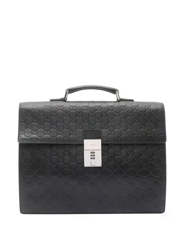 Gucci Leather Briefcase - Black