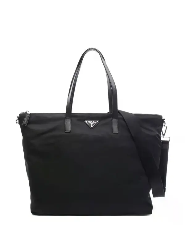 Prada Logo-plaque Tote Bag