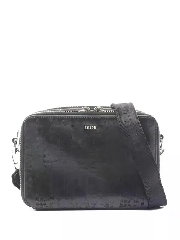 Dior 10s Oblique Galaxy Leather Cross Body Bag - Black