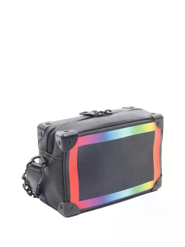 LOUIS VUITTON 2019 Taiga Rainbow Soft Trunk Crossbody Bag - Black