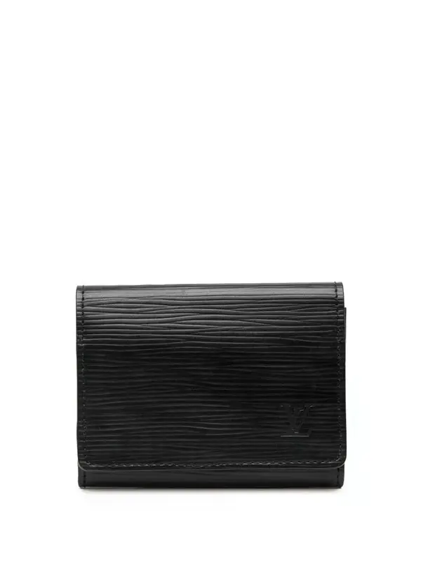 LOUIS VUITTON 2021-2025 Epi Envelope Business Card Holder - Black