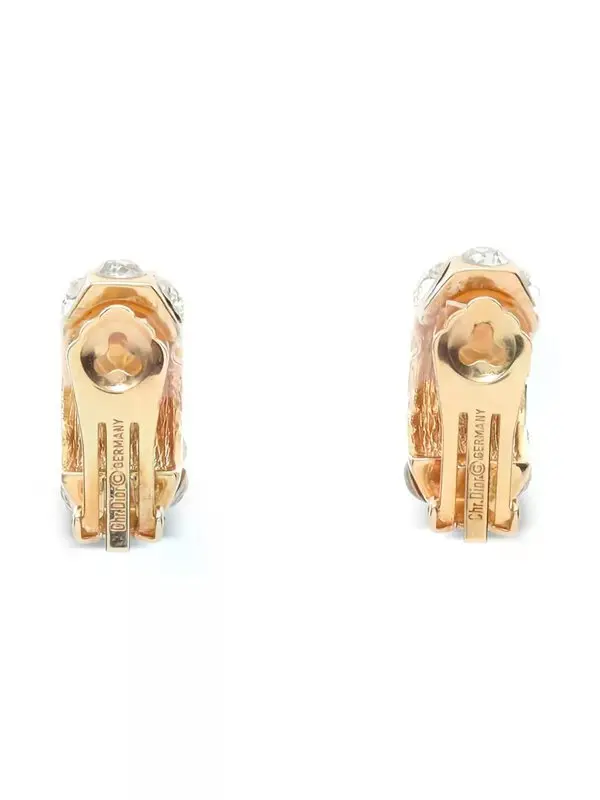 Dior 2010s Rhinestone Clip-on Earrings