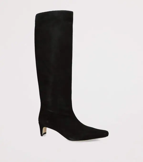 Staud Suede Wally Knee-high Boots - Black