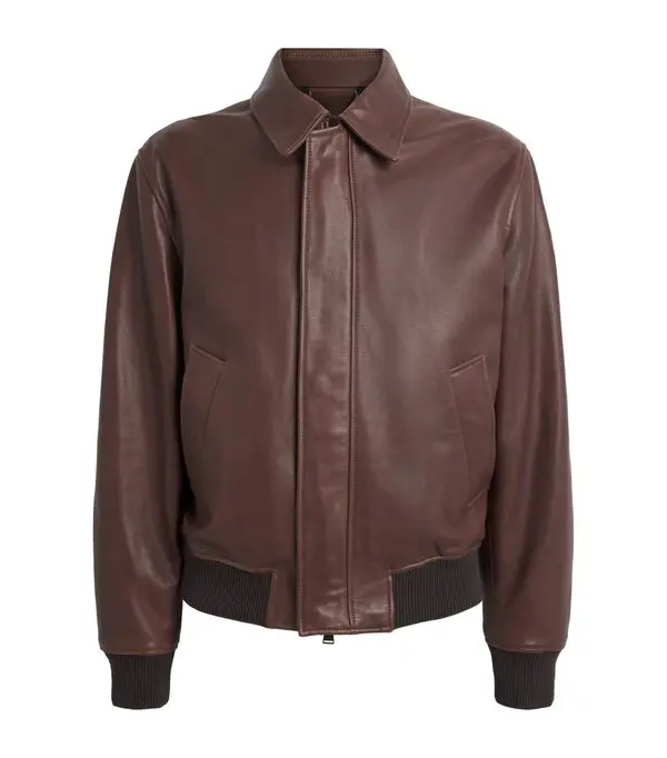 Simkhai Leather Bomber Jacket