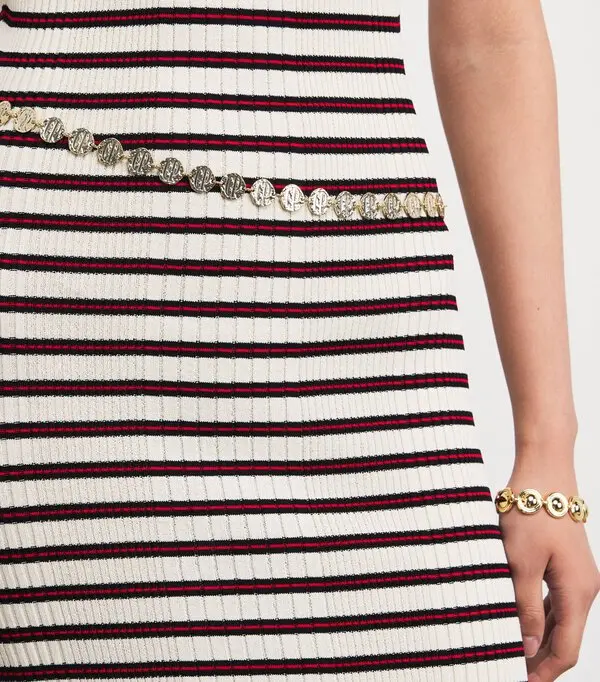 Claudie Pierlot Logo Embossed Chain Belt - Gold