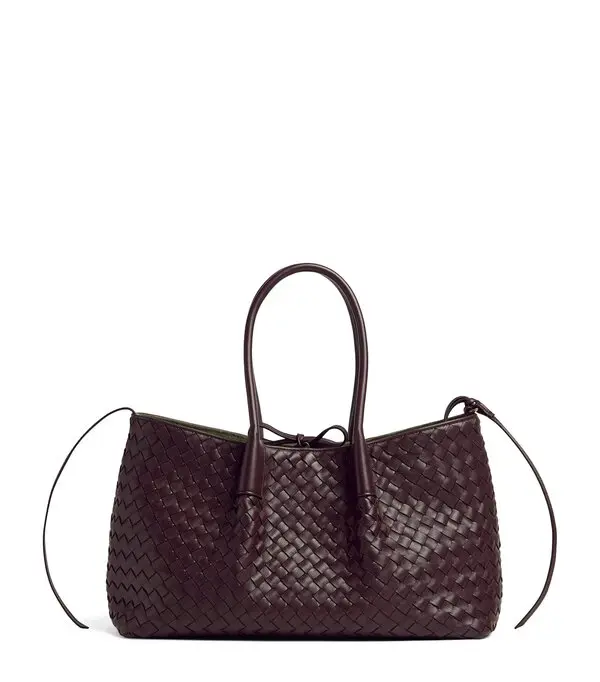 Bottega Veneta Leather Reversible Pinacoteca Tote - Red