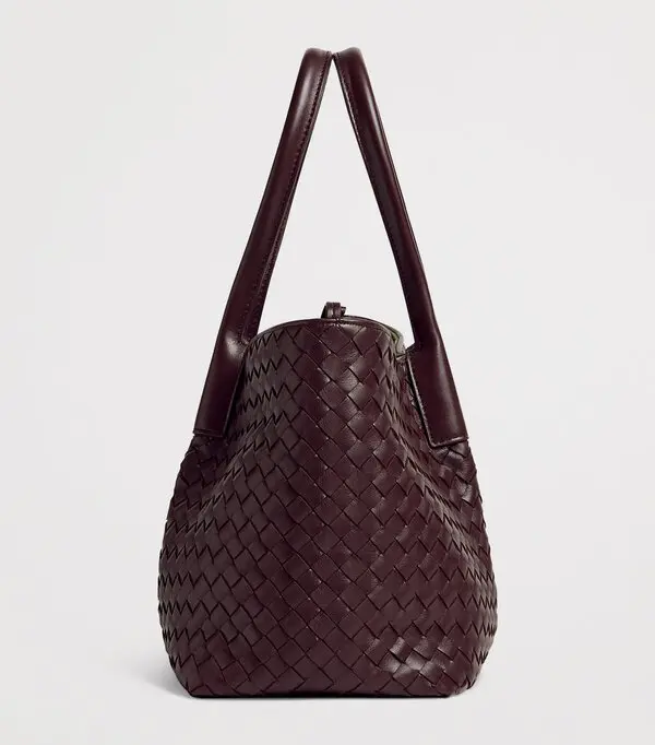 Bottega Veneta Leather Reversible Pinacoteca Tote - Red