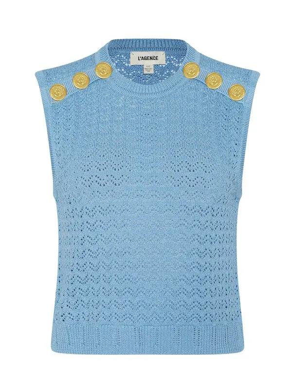 L'Agence Max Pointelle Knit Top