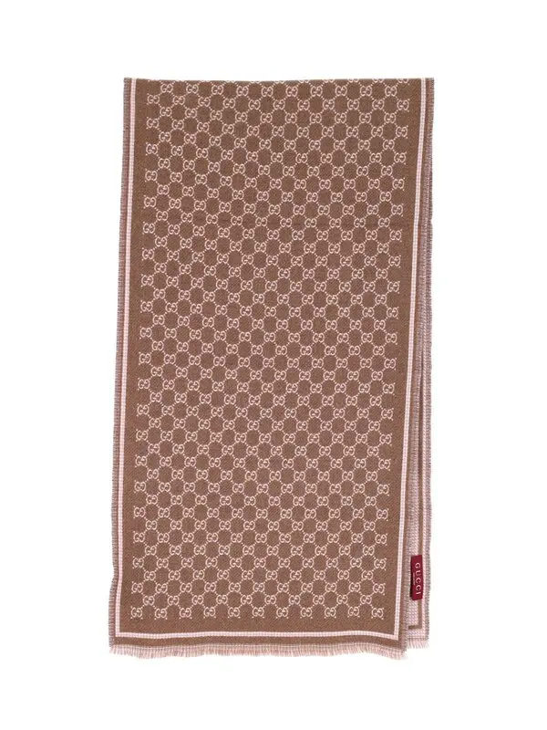 Gucci Scarf "gg Supreme - Brown