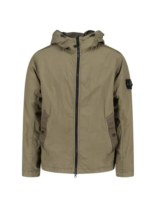 Stone Island Crinkle Reps Ny Jacket - Green