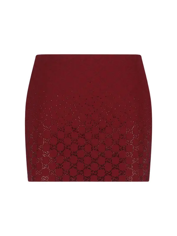 Gucci Mini Skirt With Gg Supreme Pattern